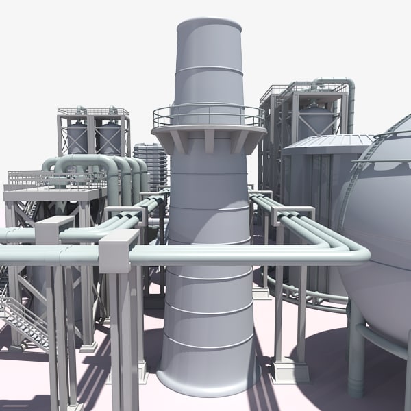3d model refinery construction
