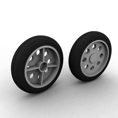 wheel small toy 3d model