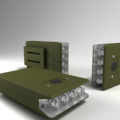 led light flashlight 01 3d max