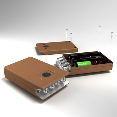 led light flashlight 01 3d max