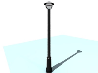 blender black lamp post