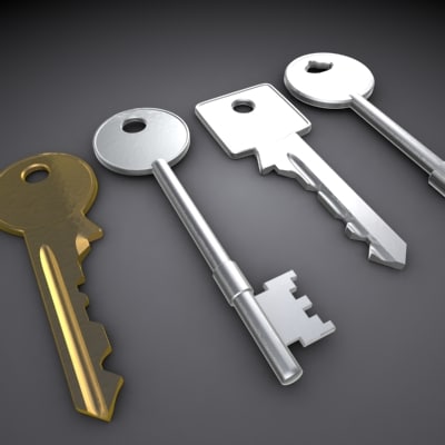 3d key model