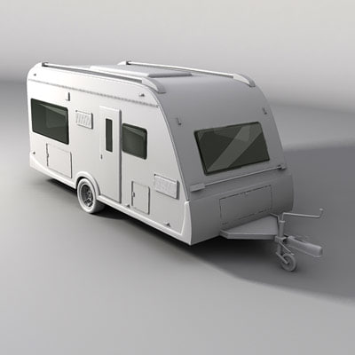 3d caravan camper