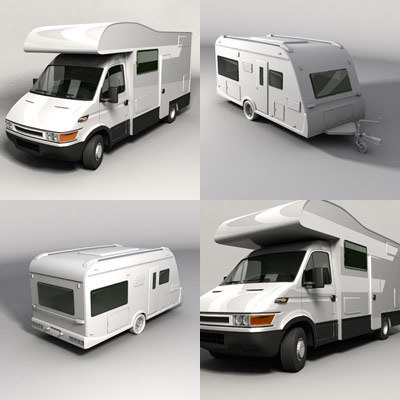 3d caravan camper