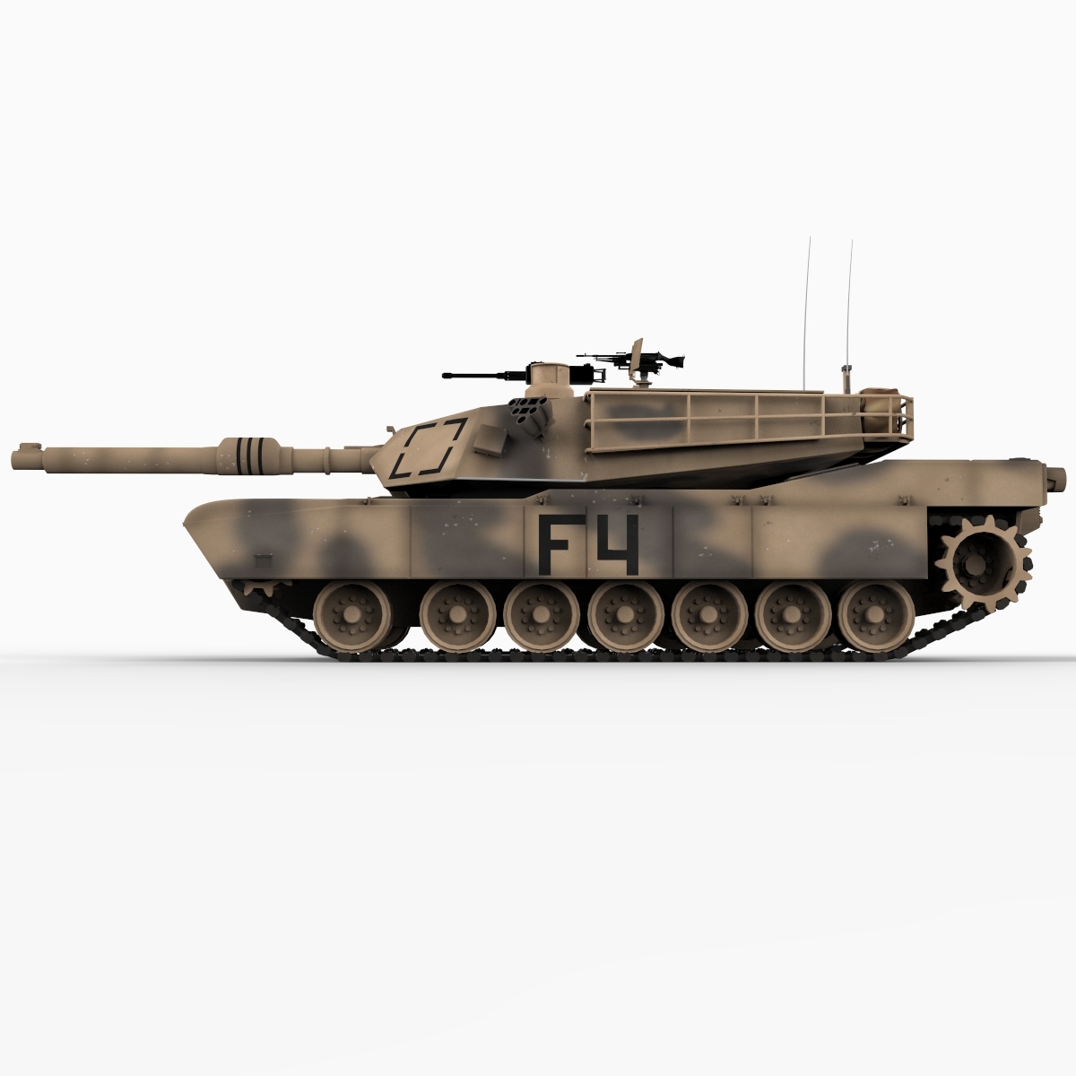 m1 abrams battle tank 3d model