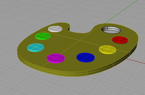 free color pallete 3d model