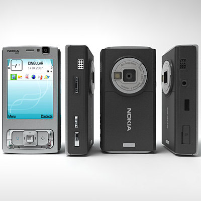 nokia n95 mobile phone 3d model