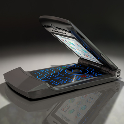 3dsmax motorola razr v3 cell phone
