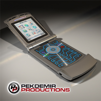 3dsmax motorola razr v3 cell phone