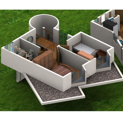 3d model interior house building