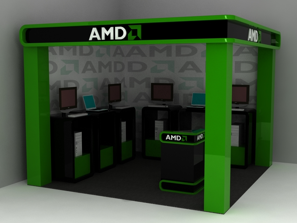 3d computer exhibition booth