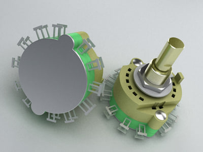 3d electronic rotary switch model