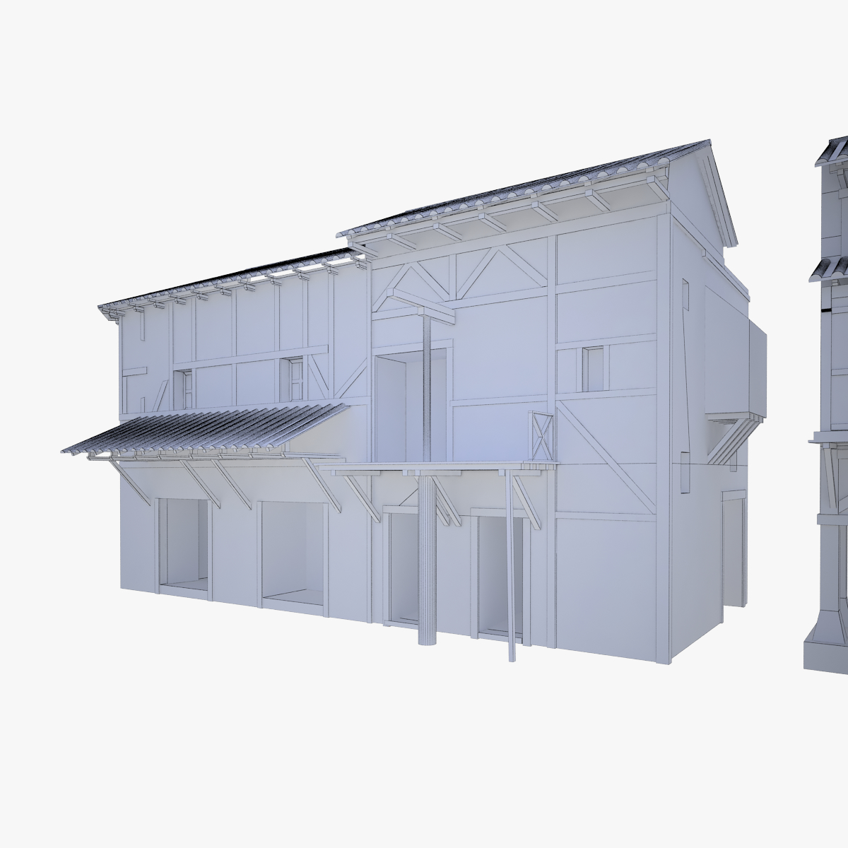 3d roman buildings model