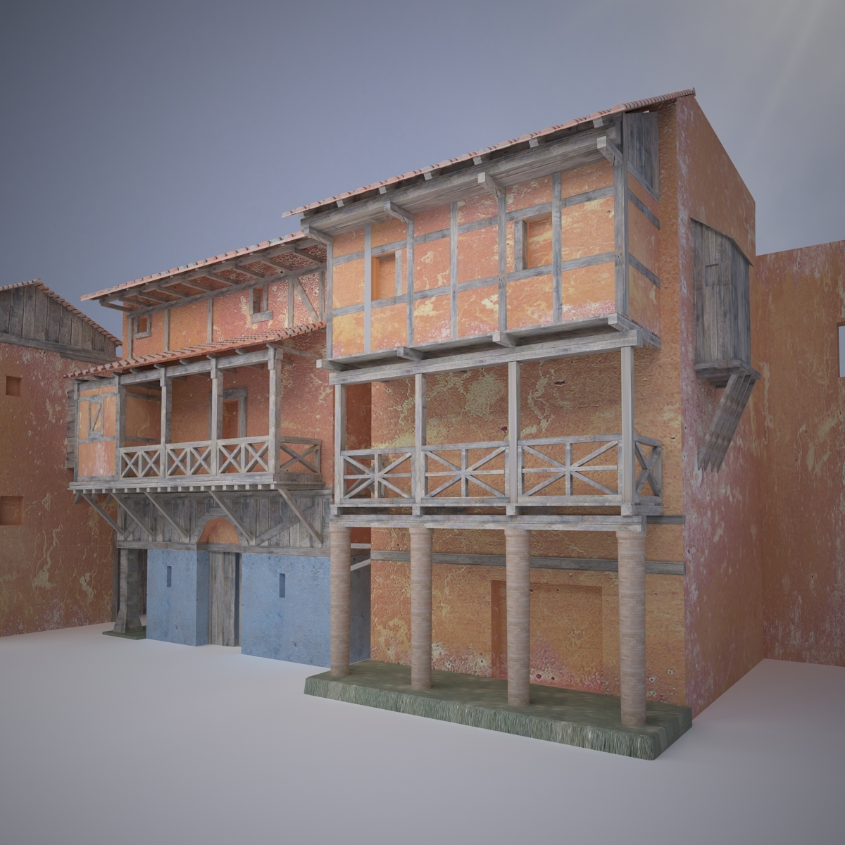 3d roman buildings model