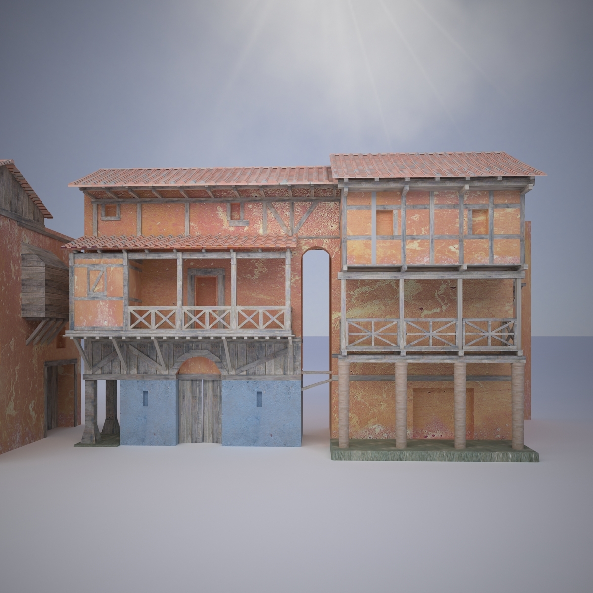 3d roman buildings model