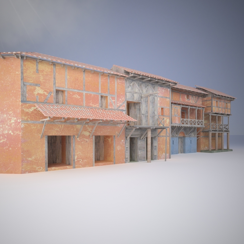 3d roman buildings model