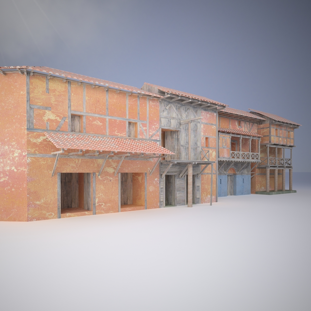 3d roman buildings model