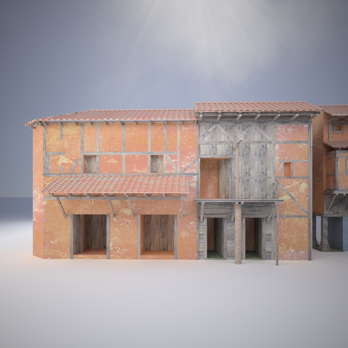 3d roman buildings model