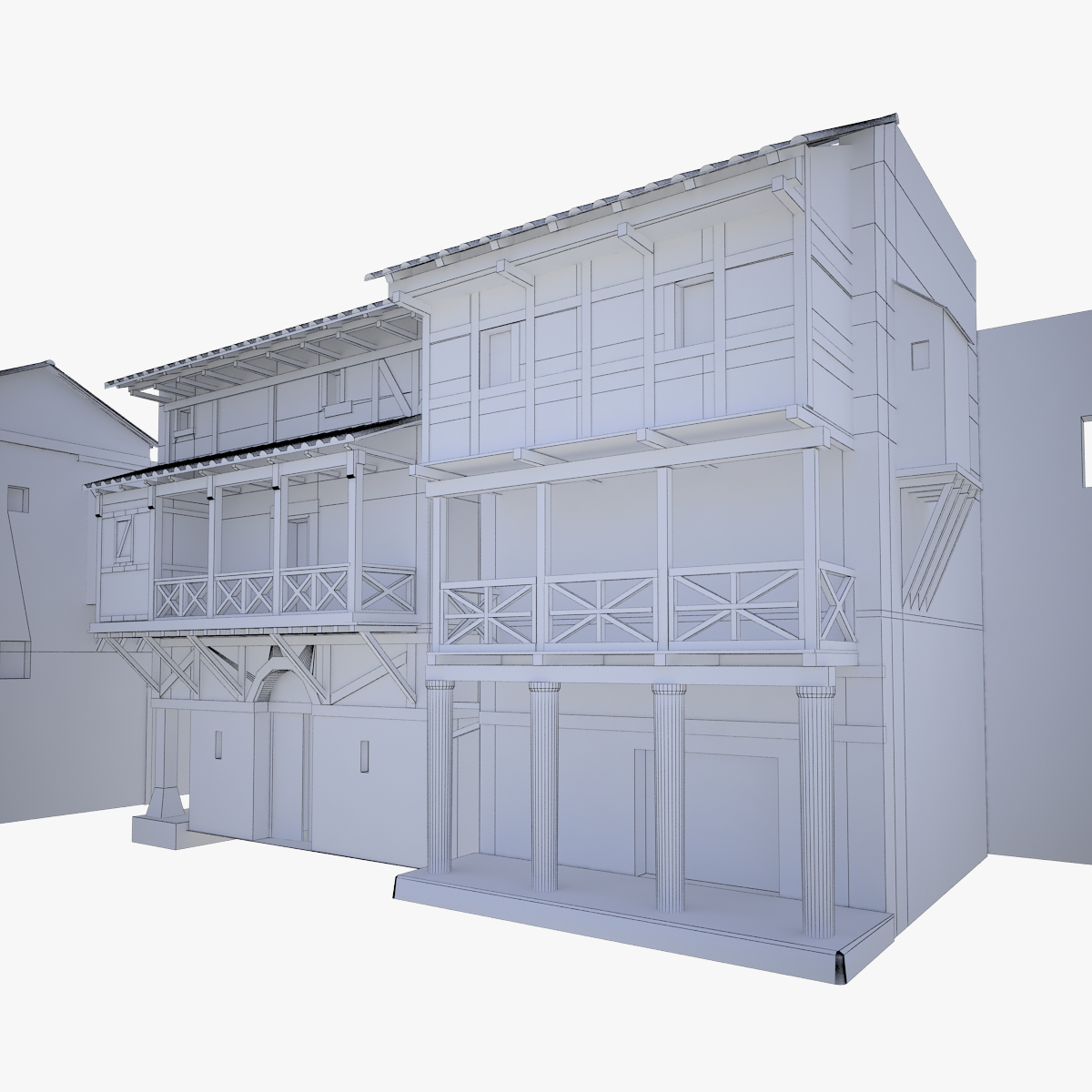 3d roman buildings model