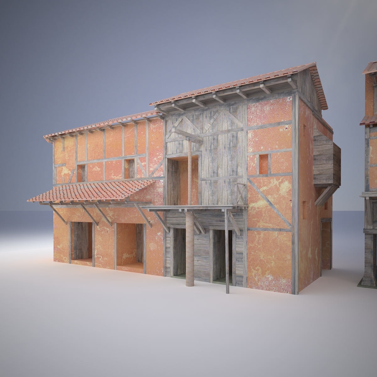 3d roman buildings model