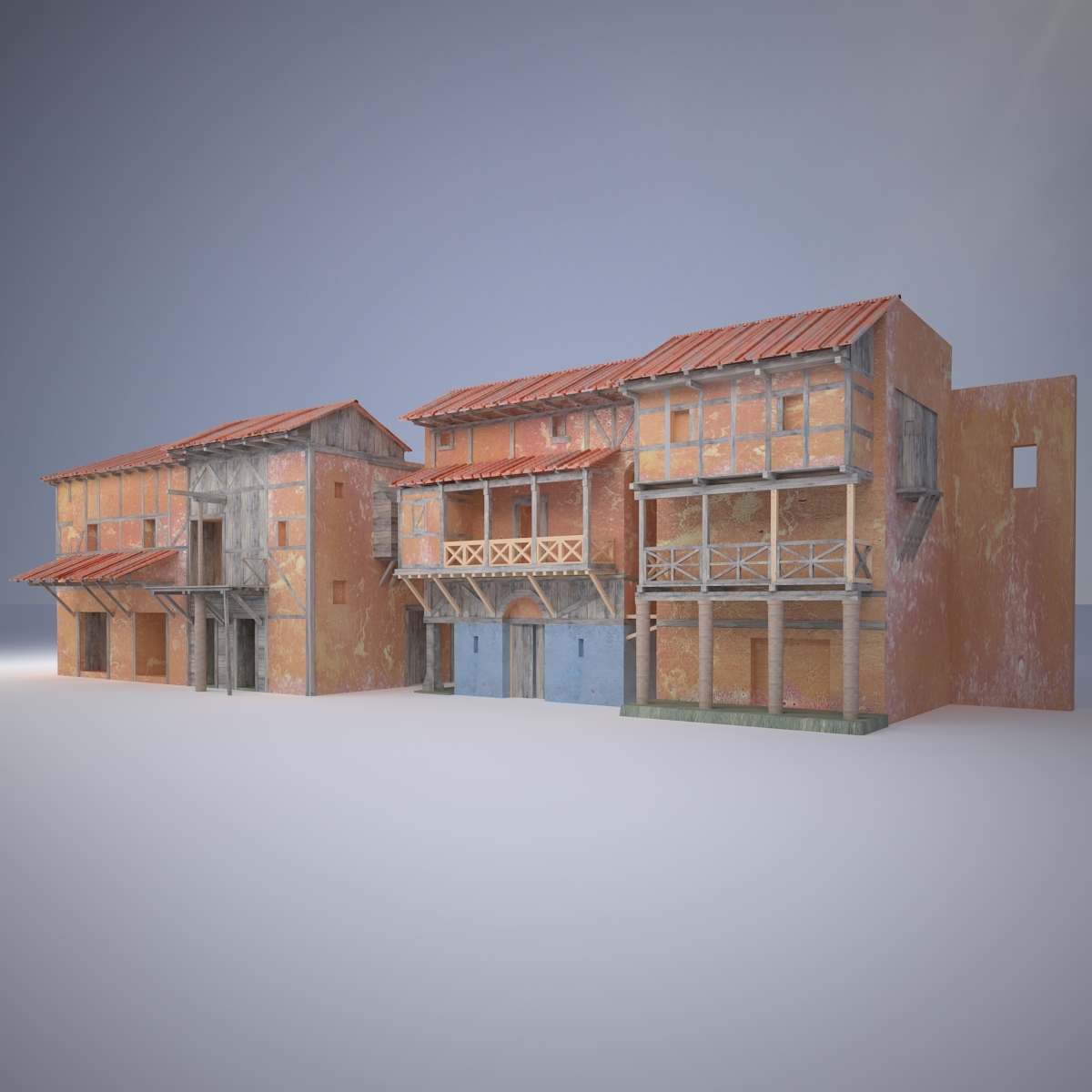 3d roman buildings model