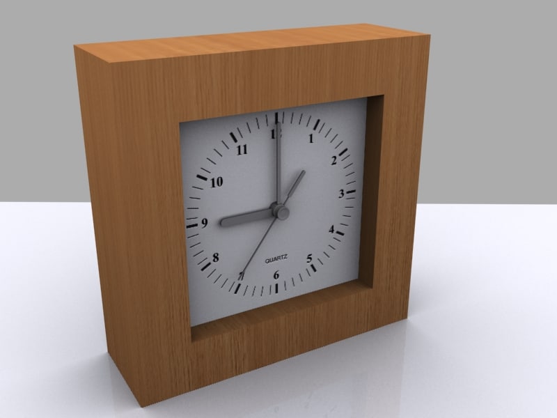 3ds max wood clock