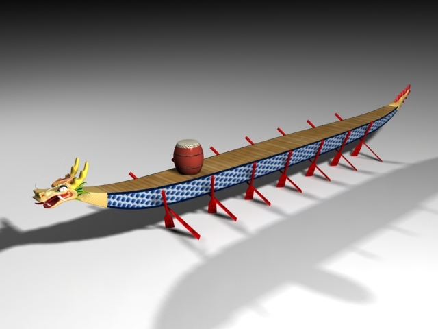 dragon boat 3d model