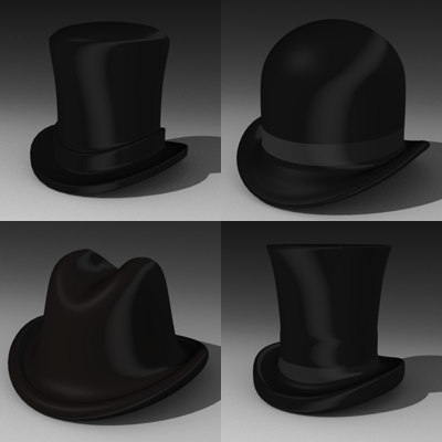 hats 3d 3ds