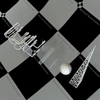 3d science fiction buildings structures