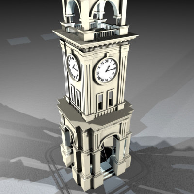 clock tower 3d model