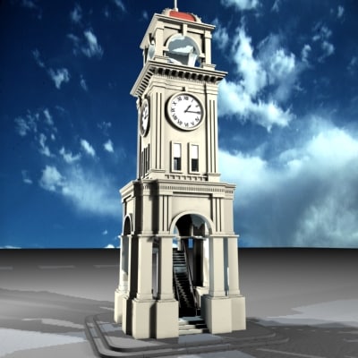 clock tower 3d model