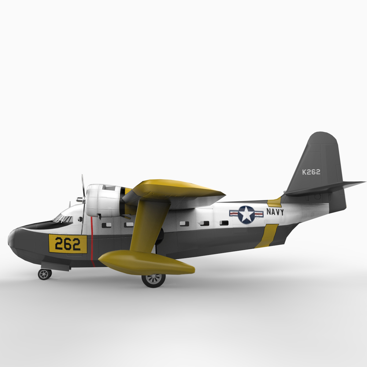 grumman hu-16 albatross aircraft 3d model