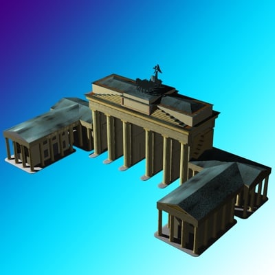 brandenburger gate tor 3d model