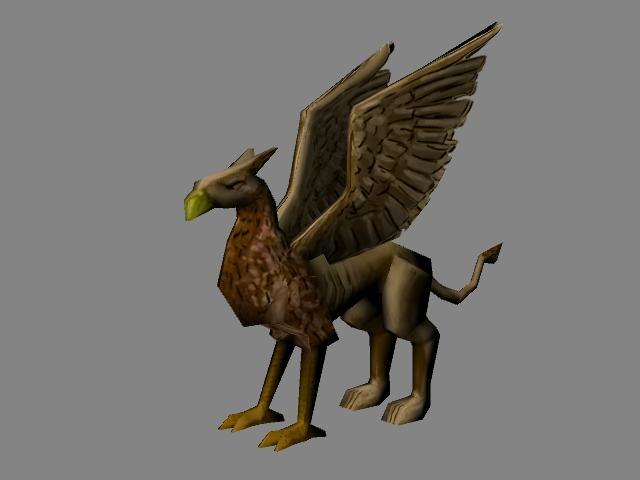 3d griffon creature