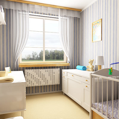 3d model of room baby