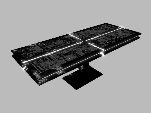 3d sci-fi table model