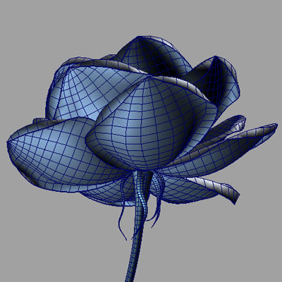 rose flower 3d obj