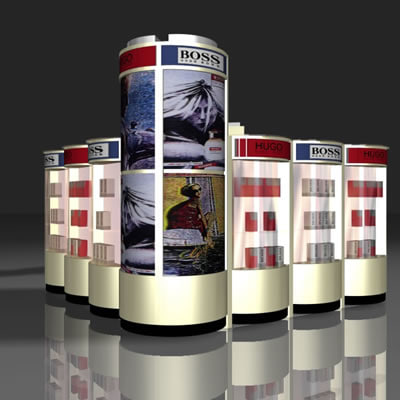 hugo boss stand 3d max