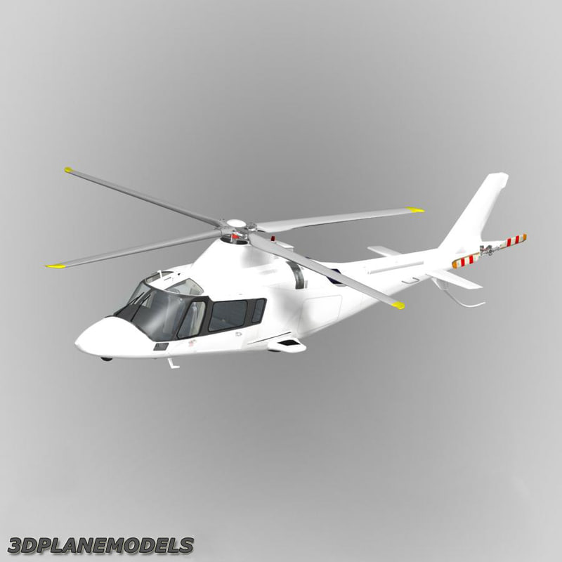 agusta a-109e generic white 3d model