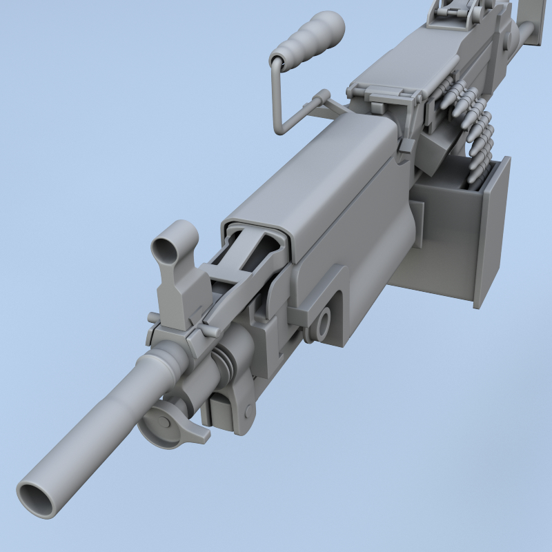 3d m249 saw rifle model