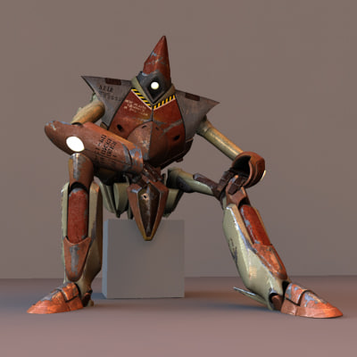robot rigged 3d model
