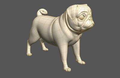 3d model pug dog