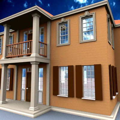 3d model detached house
