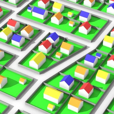 cute city plan 3d lwo