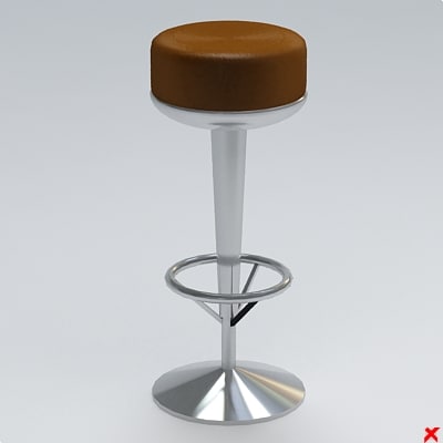 free bar stool 3d model