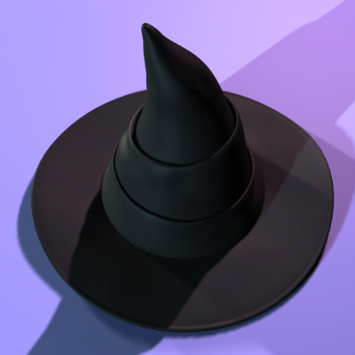 3d model witch hat