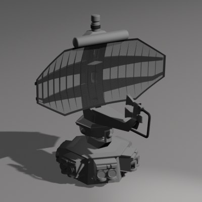 medium range radar 3d model