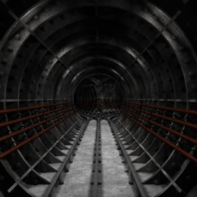 3d model of underground rail tunnel