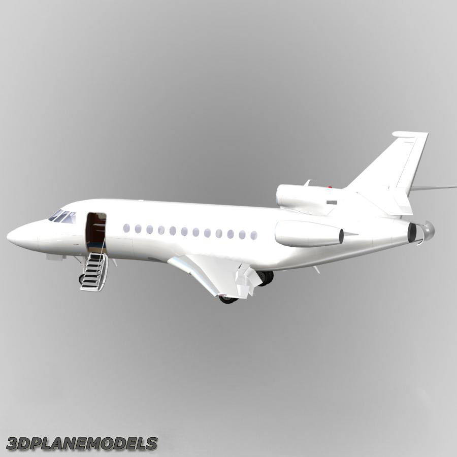 dassault falcon business jet 3d model
