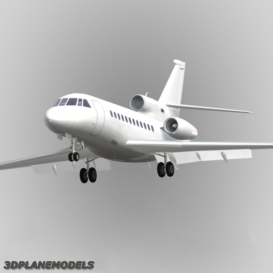 dassault falcon business jet 3d model